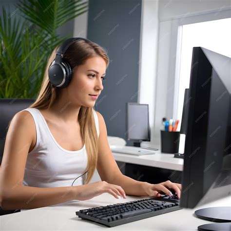 Premium Ai Image In The Corner Of A Cozy Room Sits A Young Girl Engrossed In Her Task Her