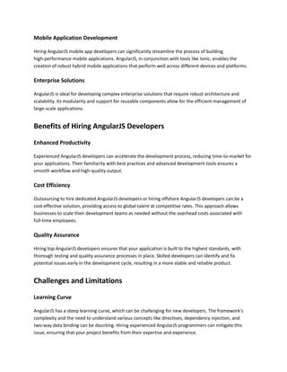 Master Guide To Hiring AngularJS Developers Frameworks Benefits And Best Practices PDF