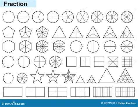 Fraction Mathematics Fraction Calculator Simplifying Fractions On White Background Vector