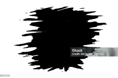 흰색 배경에 흑백 브러시 스트로크 프레임입니다 벡터 일러스트 레이 션입니다 벡터 그런 지 원입니다 흰색 배경에 잉크 사각형