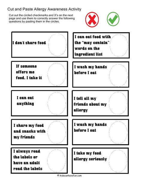 12 Best Food Allergy Printables Images On Pinterest Food Allergies