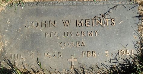 John W Meints 1925 1981 Find A Grave Memorial