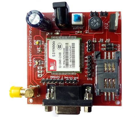 Buy Elementz Sim 900a Gsm Modem Module With Sma Antenna Online In
