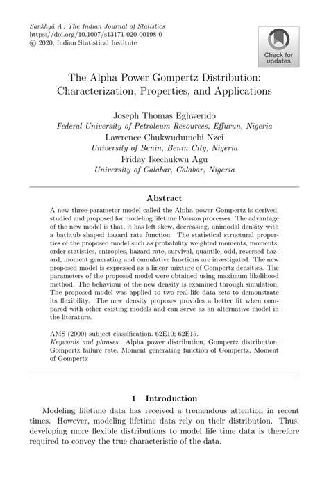 Pdf The Alpha Power Gompertz Distribution Characterization Properties And Applications