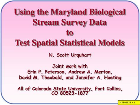 Ppt Using Maryland Stream Data For Spatial Statistical Models Powerpoint Presentation Id4249629
