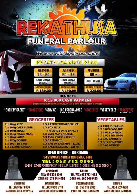 Rekathusa Main Plan Rekathusa Funeral Parlour Kuruman Facebook