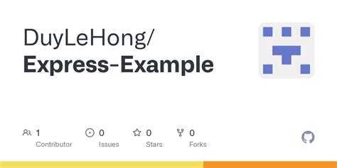 GitHub DuyLeHong Express Example