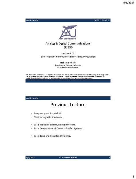 Lecture 06 Analog Modulation Frequency Modulation I Analog And Digital