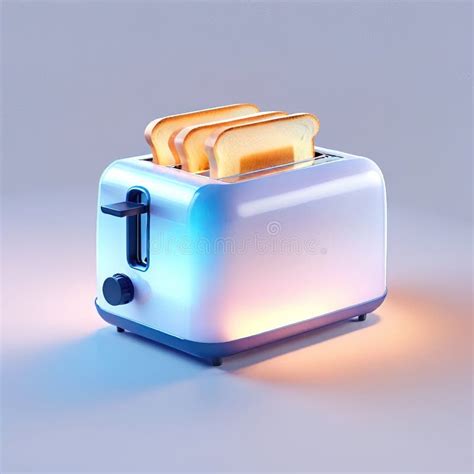 Icon Of Toaster Glossy Glass Style Stock Illustration Illustration