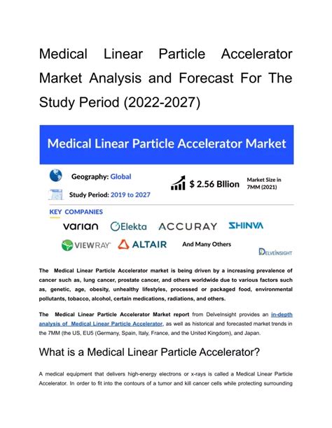 Ppt Medical Linear Particle Accelerator Market Insights And Epidemiology Forecast Powerpoint