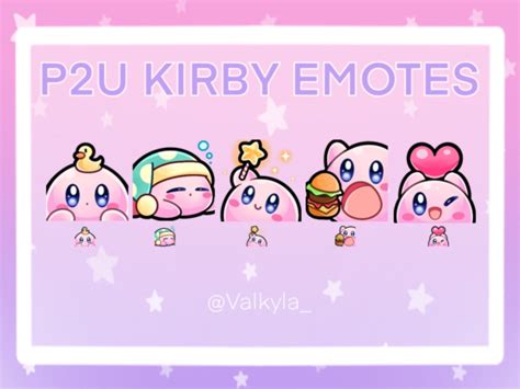Kirby Emotes For Twitch Streamers Discord Youtube 5x Cute Kawaii