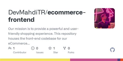 Github Devmahditr Ecommerce Frontend Our Mission Is To Provide A