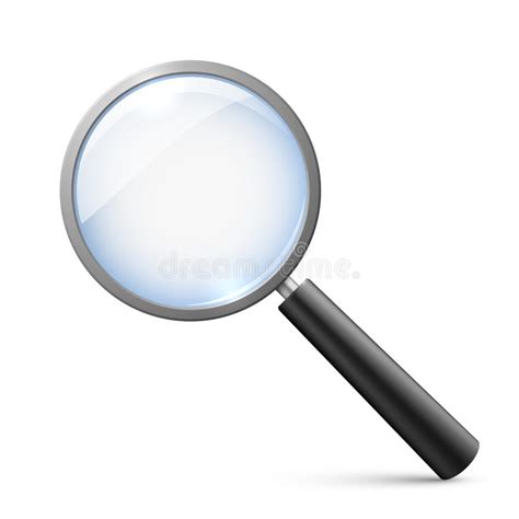 Magnifying Glass Isolated On White Vector Illustration Stock Vector