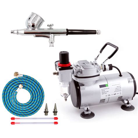 Kit Profissional Aerografia Super Completo Bivolt Compressor Wkp03
