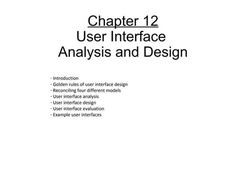 chapter 12 user interface design ppt