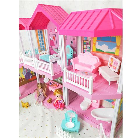 Casa De Papusi Cu Mobilier Si Jucarii Jucarie Diy Dream Vila 68 8 39 5 51 5 Cm Buz Emag Ro