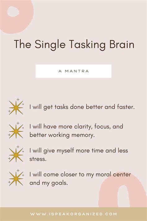 5 Benefits Of The Single Tasking Brain — I Speak Organized