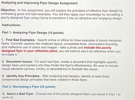 Analyzing And Improving Flyer Design Assignment