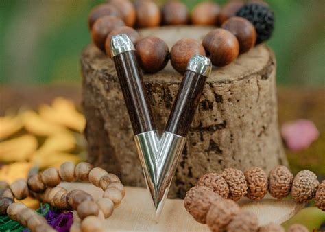 Kuripe Tamarind Wood Balinese Sterling Silver High Quality Rapé