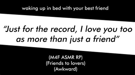 Waking Up In Bed With Your Best Friend M4f Asmr Rpfriends To Lovers