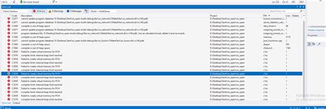 the desktop client from master branch build error internal error