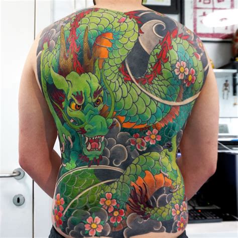 Hakutaku Tattoo Backpiece Japanese Dragon Ryū Or Tatsu 龍 Or 竜