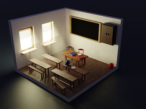 A Classroom In Blender Rblender