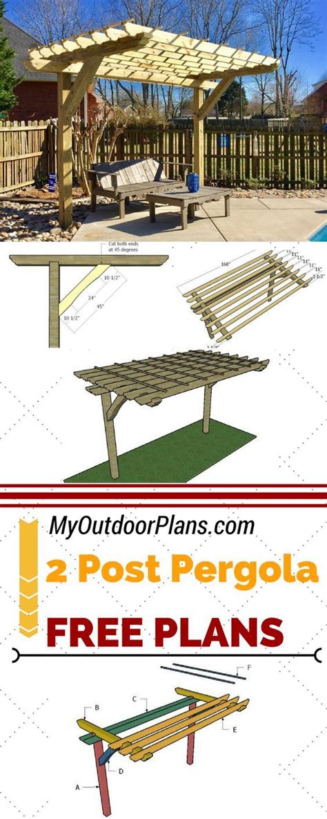 Learn How To Build A Cool 2 Post Pergola For Your Backyard Or Patio