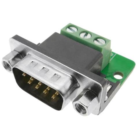 Adapter Serial Connection DB Male To Pin Terminal Block Breakout Board Cablematic