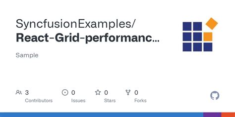 GitHub SyncfusionExamples React Grid Performance Sample Sample