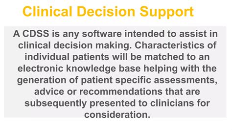 Clinical Decision Support Systems Cdss Pdf