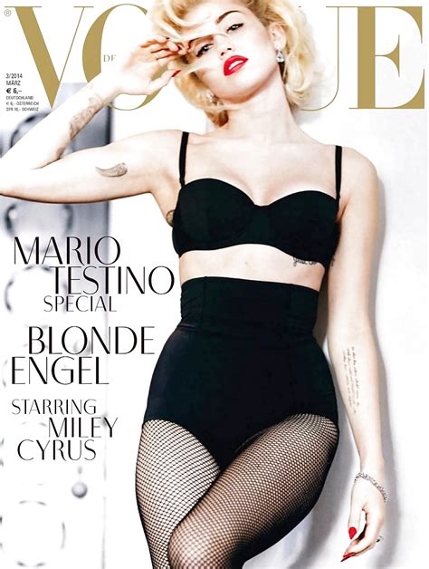 Miley Cyrus Poses Vogue Germany March 2014 Porn Pictures Xxx Photos