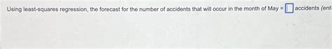 Solved Using Least Squares Regression The Forecast For The Chegg Com