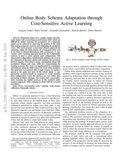 Online Body Schema Adaptation Through Cost Sensitive Active Learning