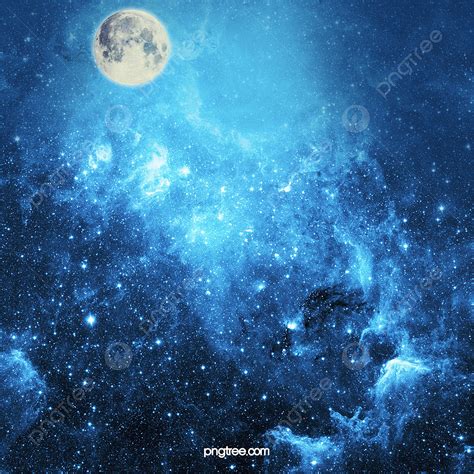 푸른 하늘 배경 일러스트 파란색 천구 달 Png 일러스트 및 Psd 이미지 무료 다운로드 Pngtree