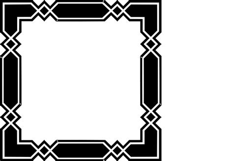 Angular Black Border Box Diamond Vector Graphic Design Free Svg