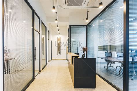 회사 복도 프론트 데스크 사진 무료 다운로드 Lovepik