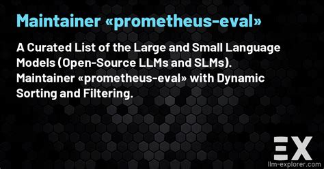 Maintainer Prometheus Eval