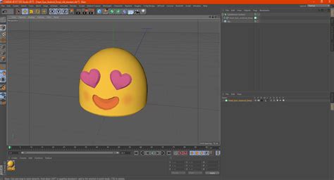 Heart Eyes Android Emoji 3d Model 11 3ds Blend C4d Fbx Max Ma