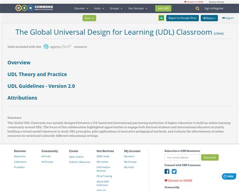 The Global Universal Design For Learning Udl Classroom Oer Commons