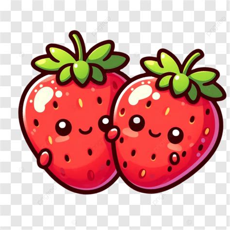 두 개의 귀여운 딸기 만화 그림 귀여운 딸기 귀여운 딸기 클립 아트 신선한 딸기 Png 일러스트 및 이미지 에 대한 무료 다운로드 Pngtree