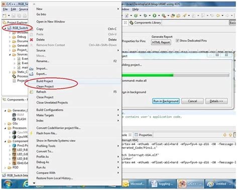 FRDM K F Kinetis Design Studio KDS Tutorial Toggling An RGB LED Using Interrupts
