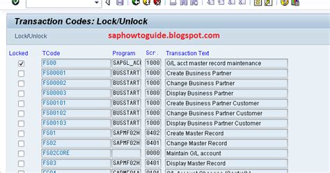 How To Temporarily Lock Tcode SM01 How To SAP