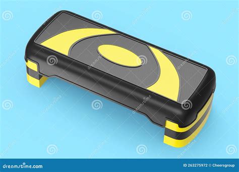 Stepper For Fitness And Yellow Step Platform For Aerobics Isolated On