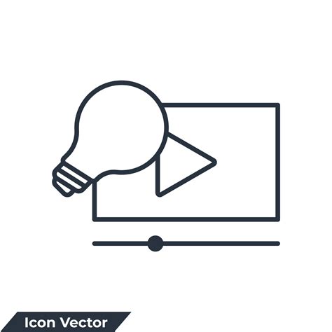 Video Tutorial Icon Logo Vector Illustration Light Bulb With Video