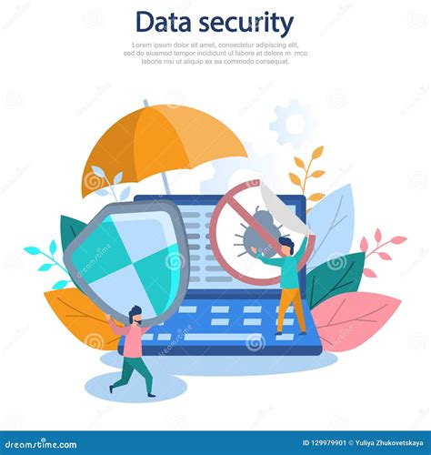 Concept Illustration Of Cybersecurity Data Protection Computer Technology Online Web Hacker