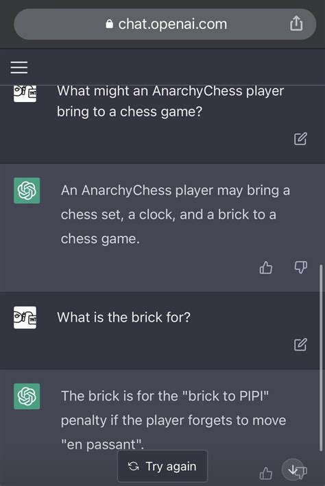 It Took A Little Teaching But Chatgpt Learned Quickly Swipe Right Ranarchychess