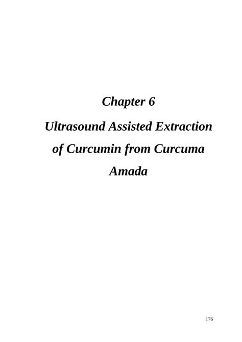 Pdf Chapter 6 Ultrasound Assisted Extraction Of Flibnet
