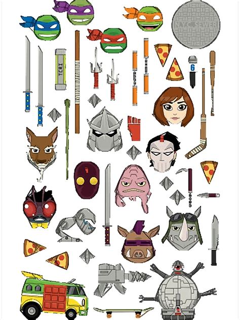 Teenage Mutant Ninja Turtles Elements Poster For Sale By Fa6gemsz Redbubble