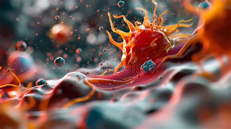 Intricate Cellular Structures In Hypnotic Hues Stock Illustration